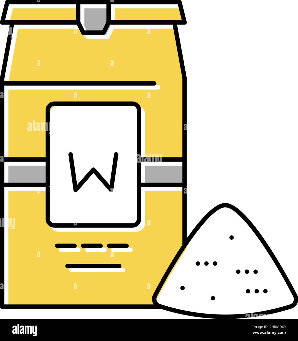 wheat flour package color icon vector illustration Stock Vector Image ...