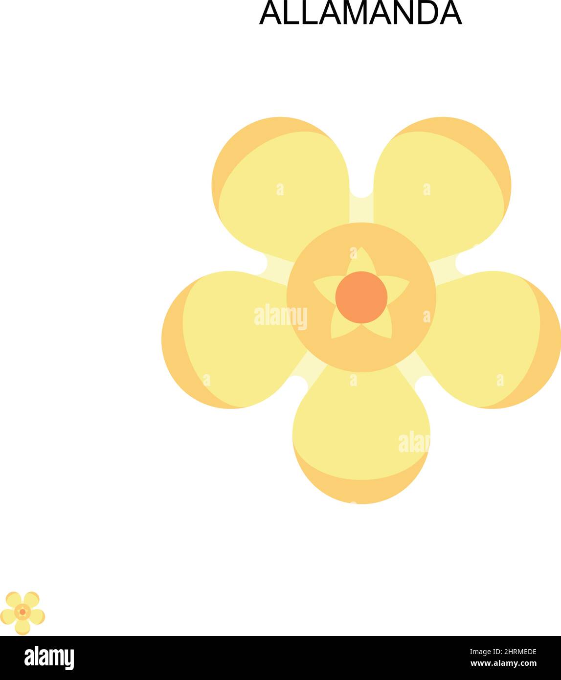 Golden allamanda Stock Vector Images - Alamy