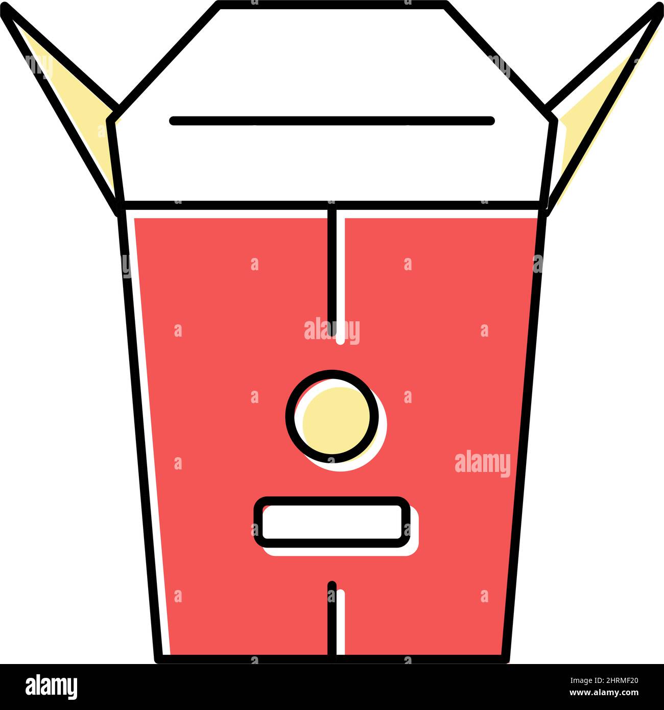 takeaway food box color icon vector illustration Stock Vector Image ...