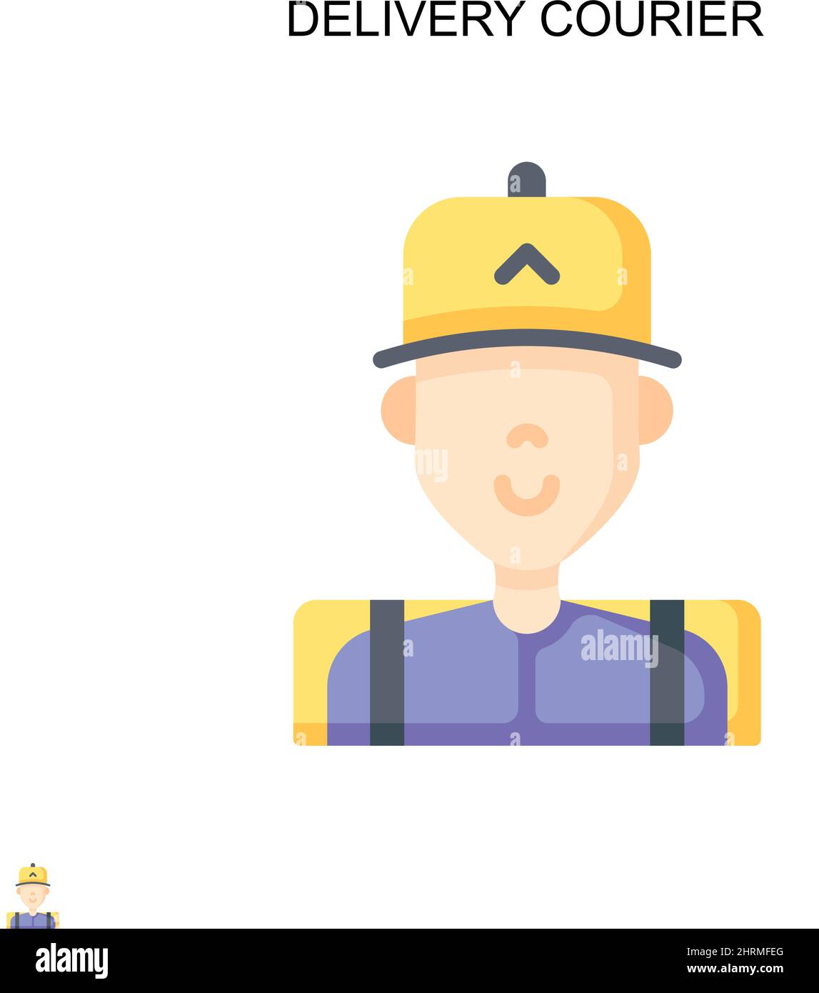 Delivery courier Simple vector icon. Illustration symbol design ...