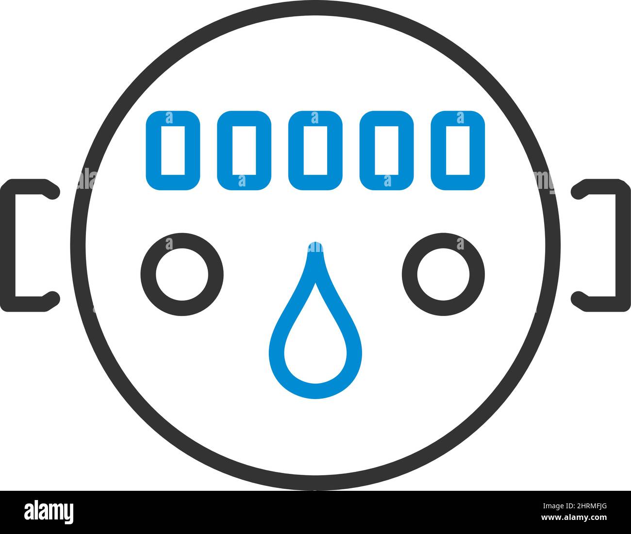 Water Meter Icon. Editable Bold Outline With Color Fill Design. Vector ...