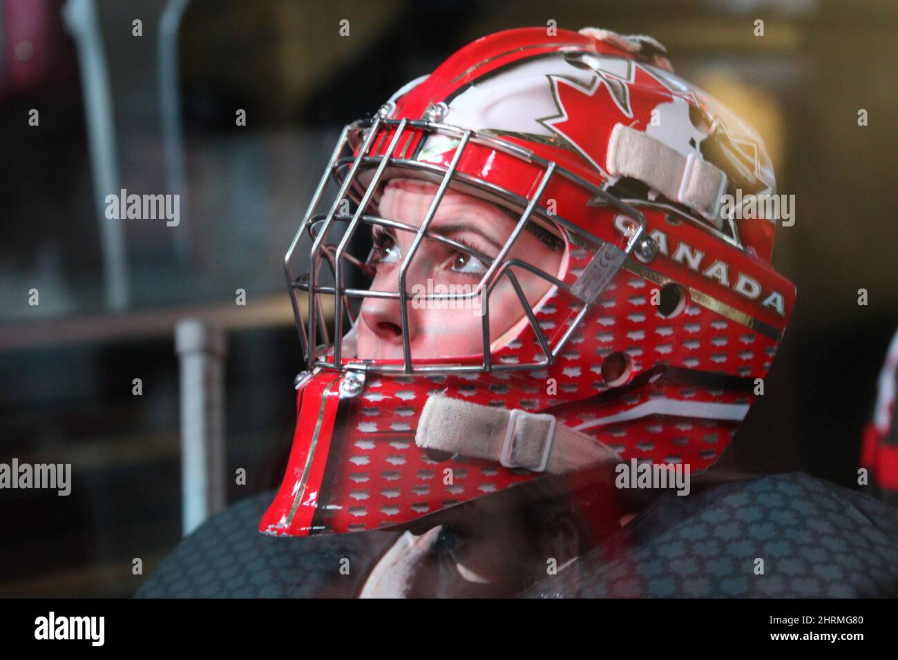Team Canada's goaltender Emerance Maschmeyer looks on during the ...