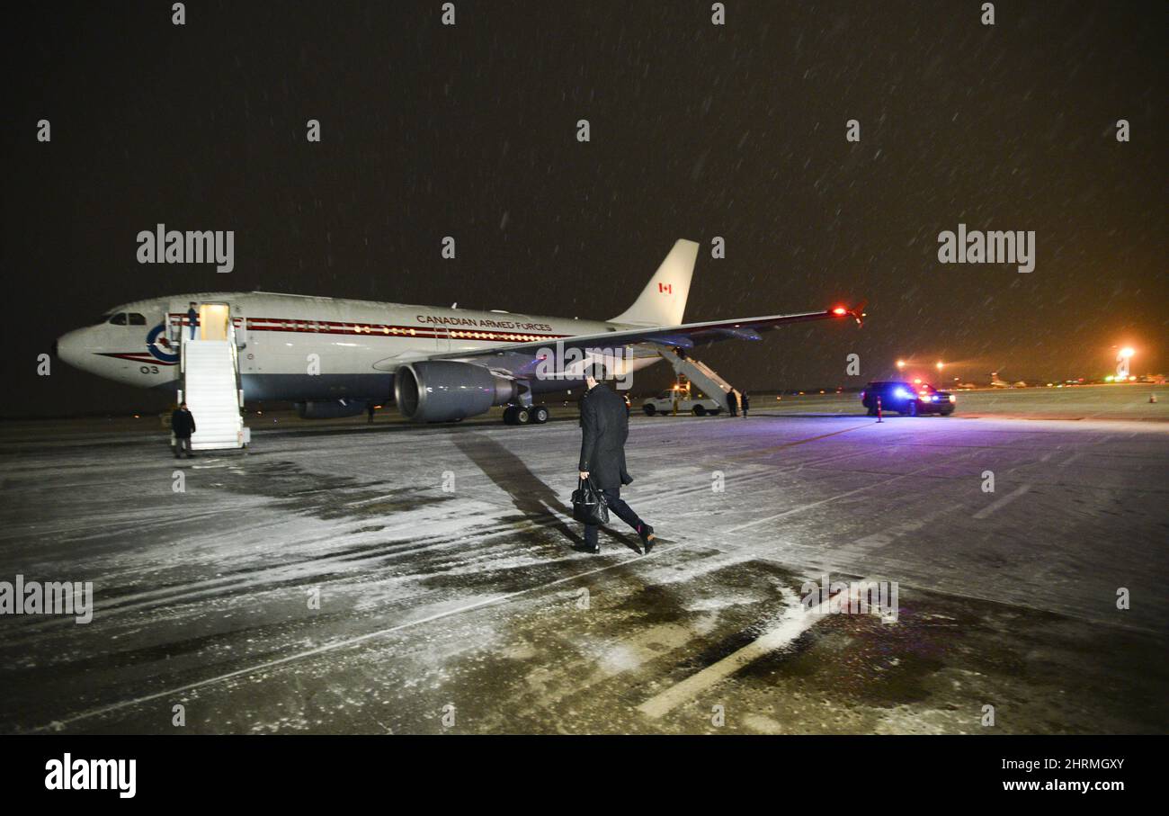 Prime Minister Justin Trudeau departs Ottawa on Thursday, Feb. 6, 2020 ...