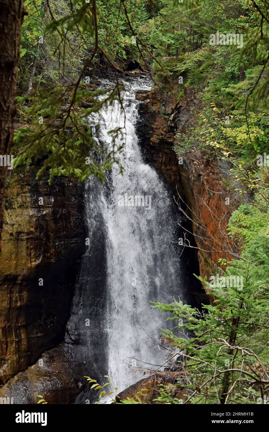Miners Falls in Michigan's Upper Peninsula near Munising in Pictured ...