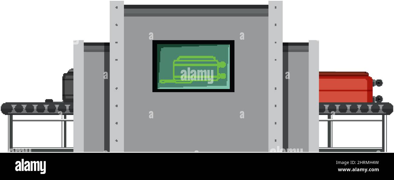 Airport baggage scanner on white background illustration Stock Vector ...