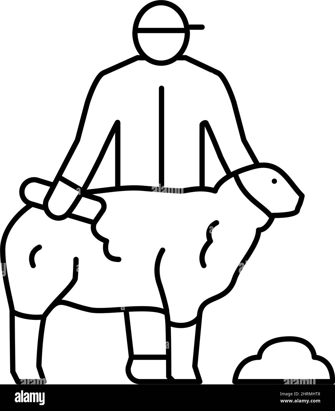 Black sheep fleece Stock Vector Images - Alamy