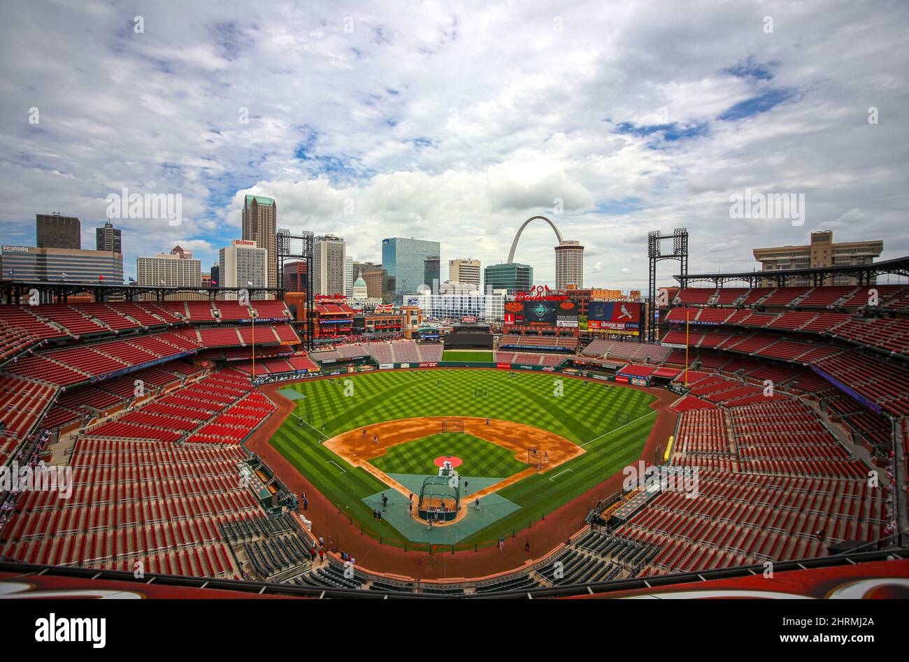 Scenic view of the Busch Stadium located in St. Louis, Missouri on ...