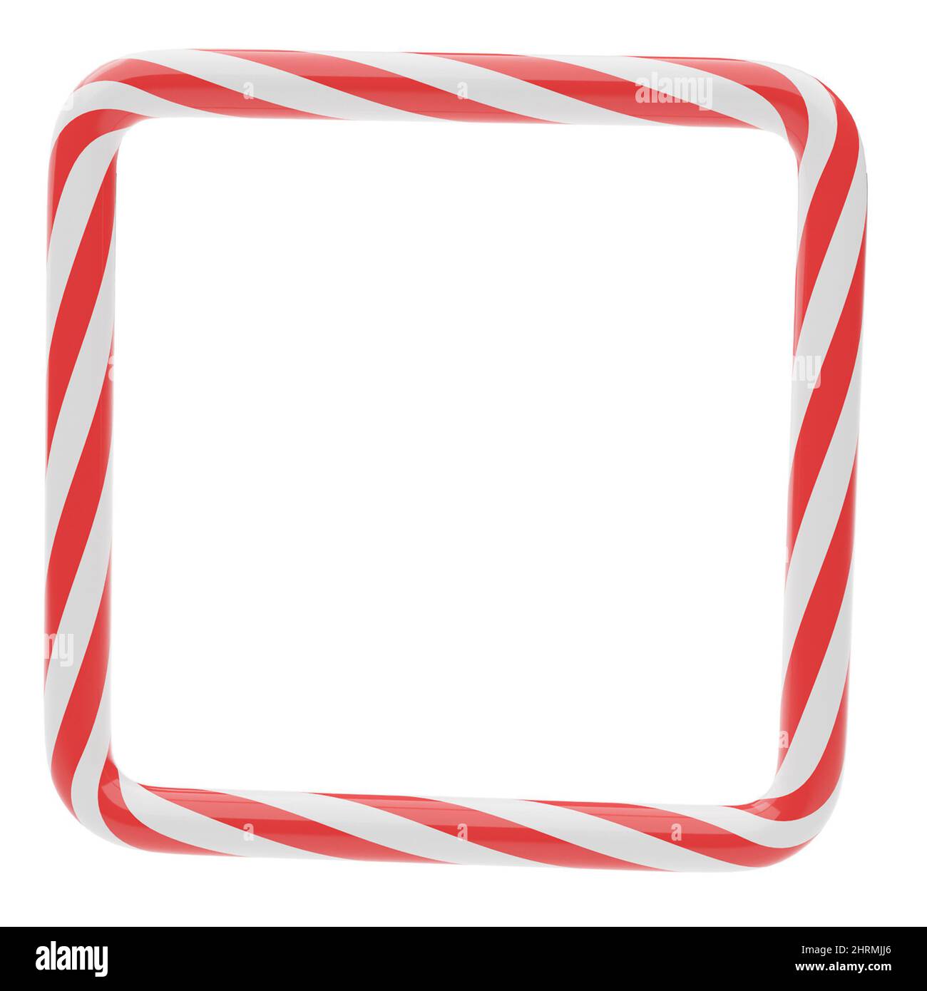 Square frame made from candy cane lollipop. isolated on white ...