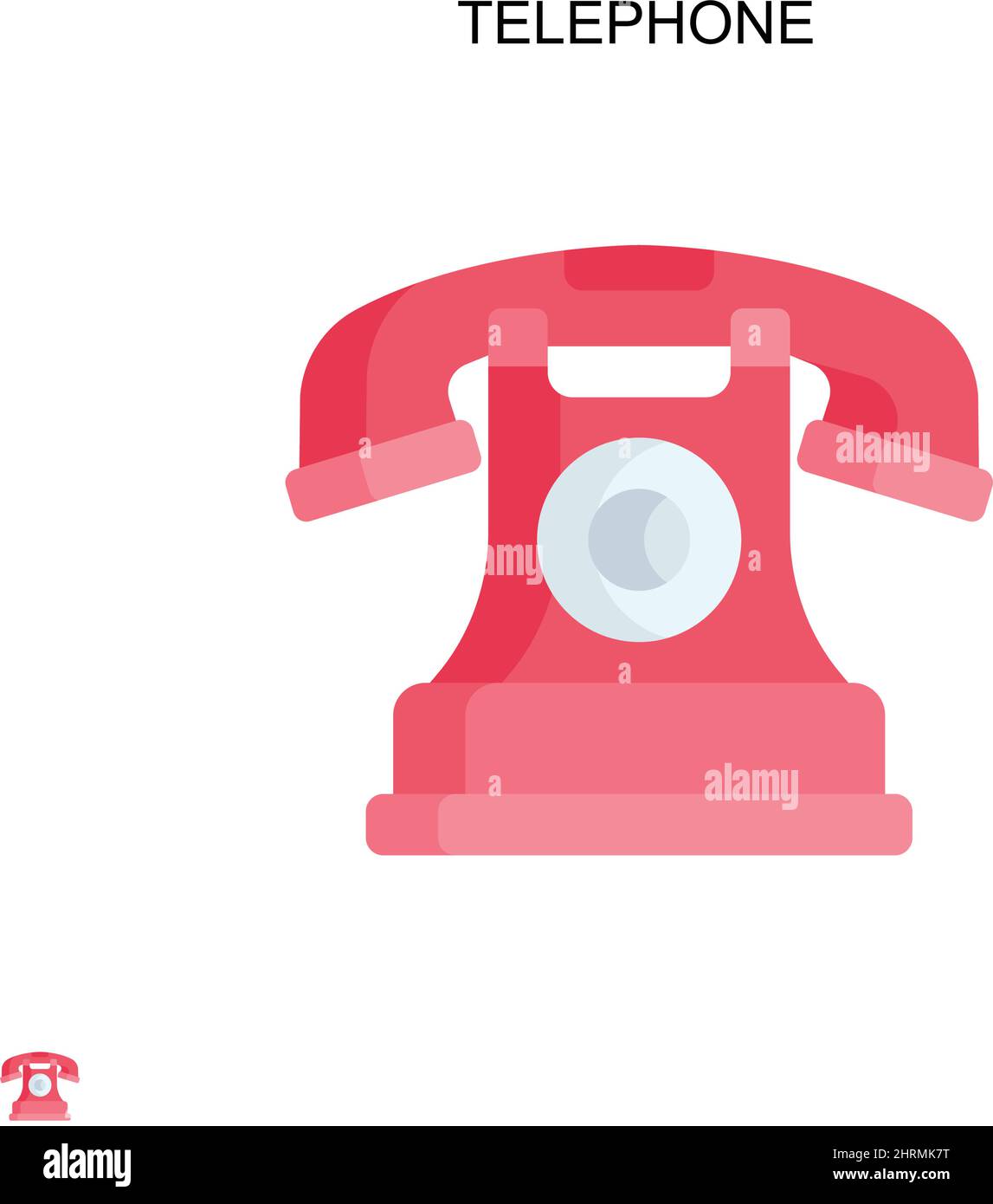 Telephone Simple vector icon. Illustration symbol design template for ...