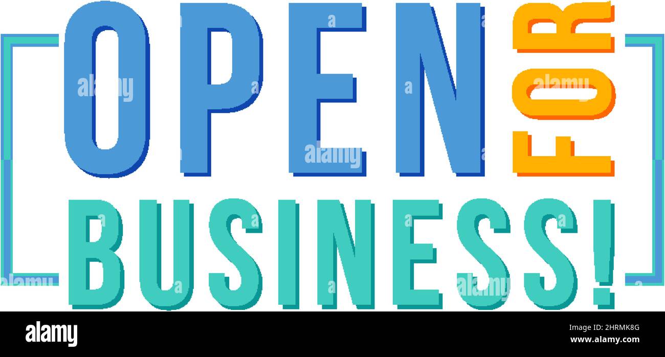 Open for business typography design illustration Stock Vector Image ...