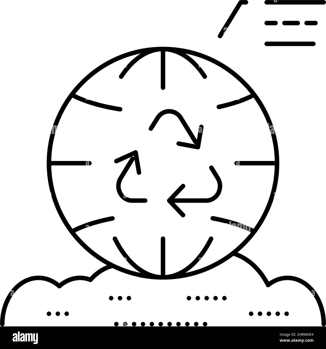 waste management line icon vector illustration Stock Vector Image & Art ...