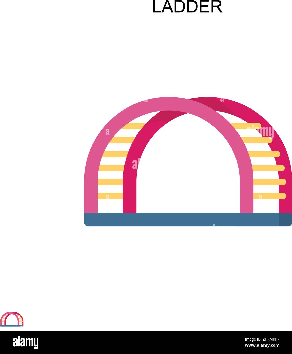 Construction worker climbing up ladder Stock Vector Images - Alamy