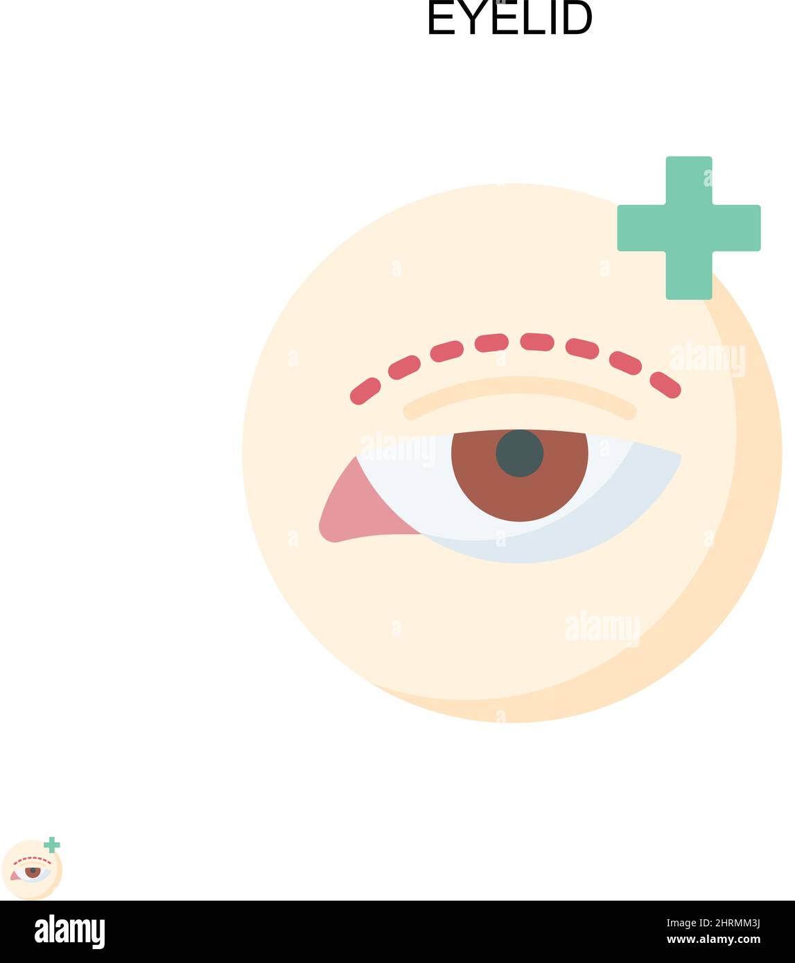 Eyelid Simple vector icon. Illustration symbol design template for web ...