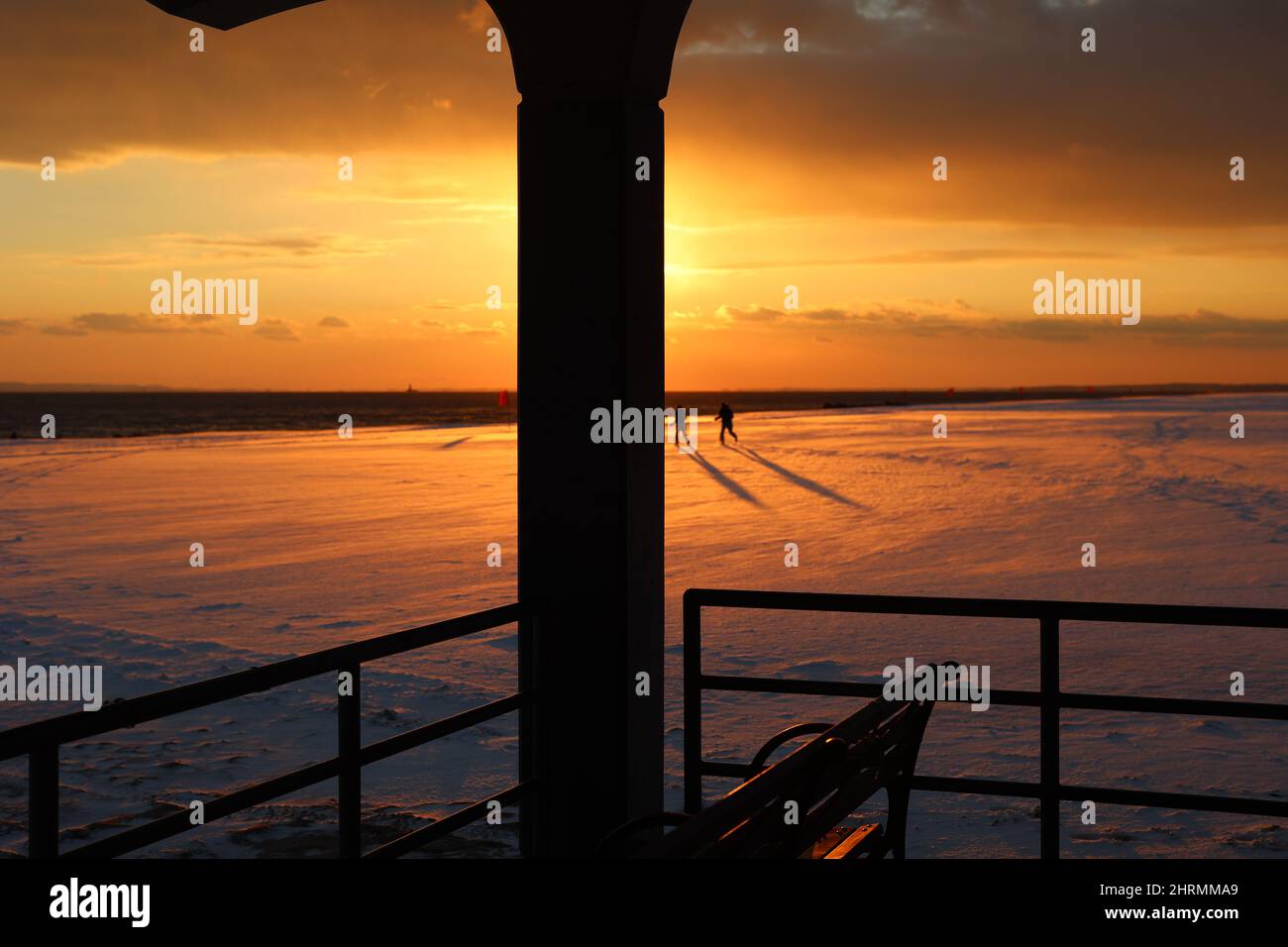 Susnet view of a beach Stock Photo - Alamy