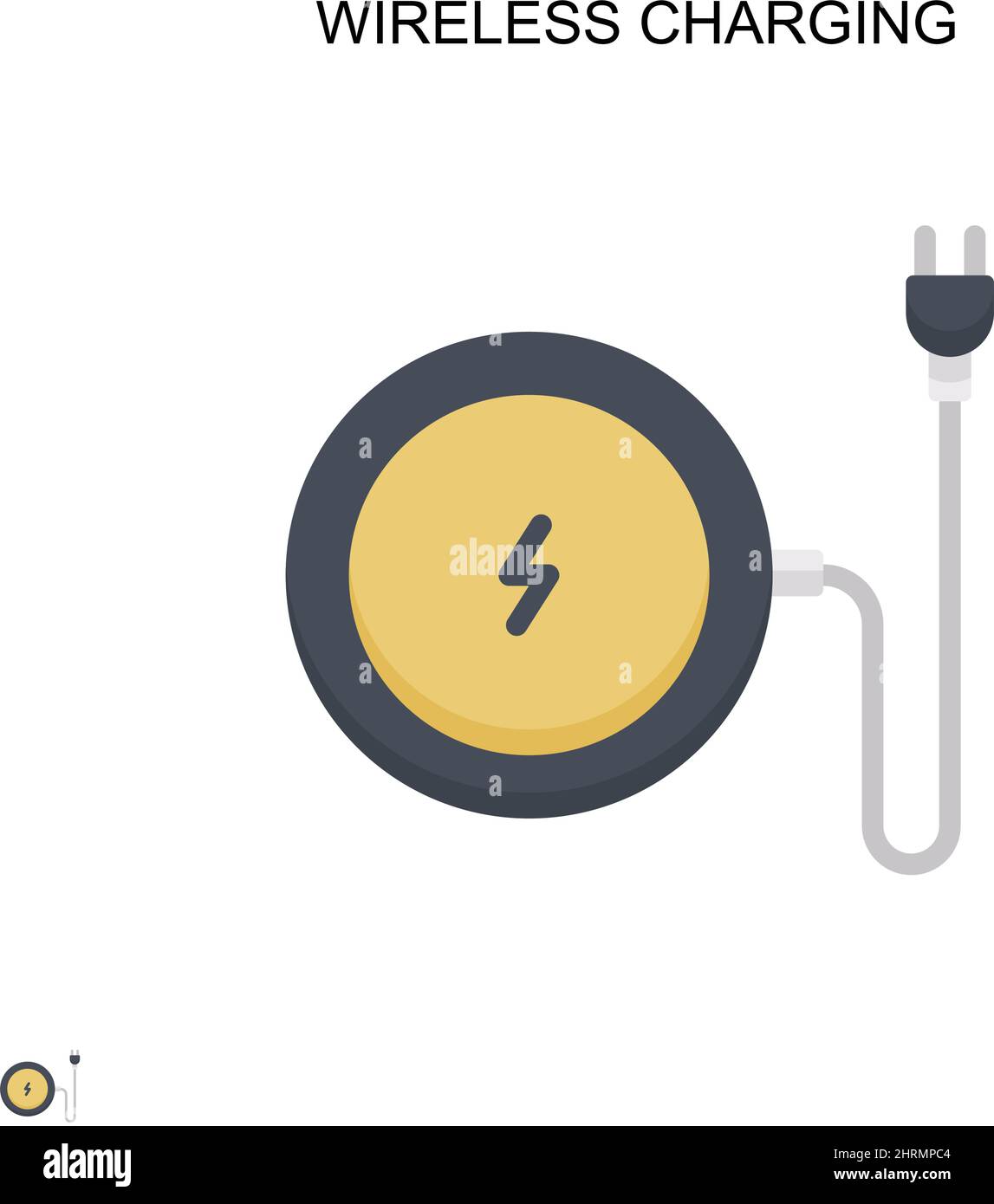 Wireless charging Simple vector icon. Illustration symbol design ...