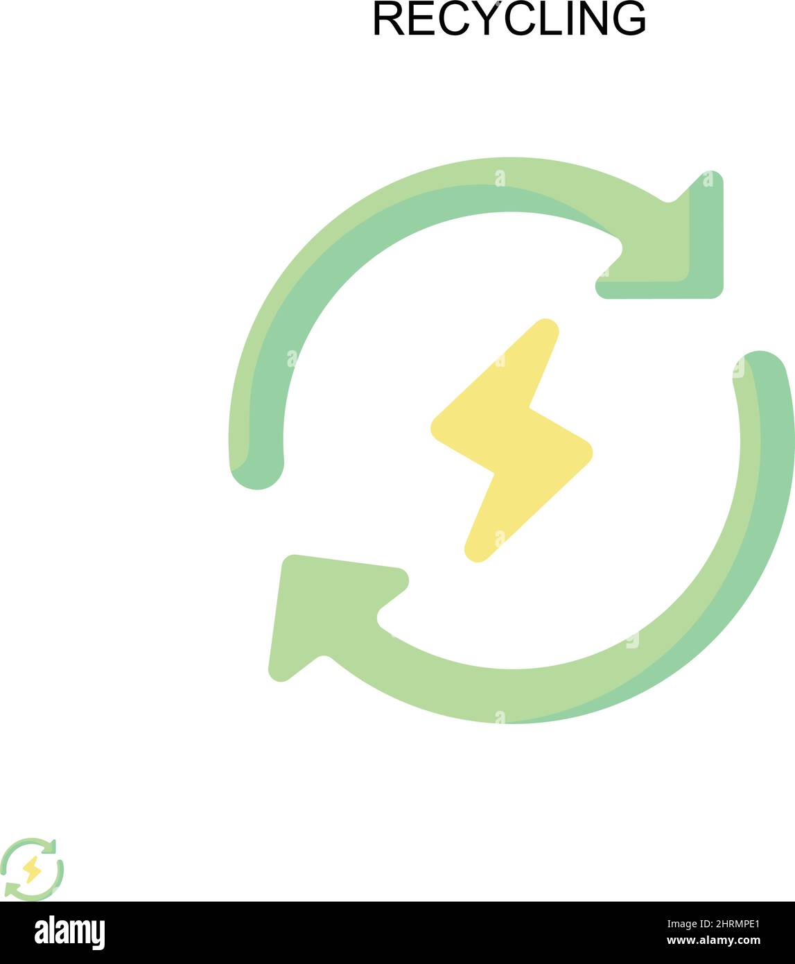 Recycling Simple vector icon. Illustration symbol design template for web mobile UI element ...