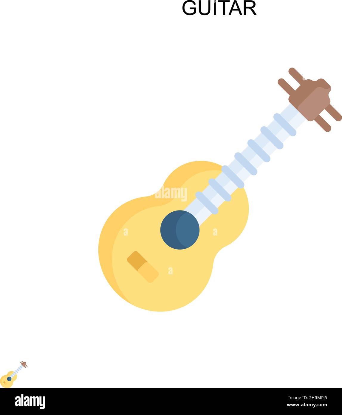 Guitar Simple vector icon. Illustration symbol design template for web ...