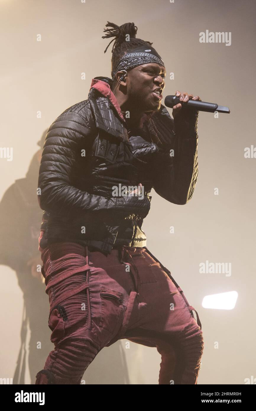 London, UK. 26 February 2022. KSI performing at Wembley Arena in London ...