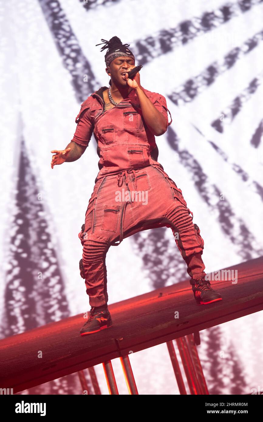 London, UK. 26 February 2022. KSI performing at Wembley Arena in London ...
