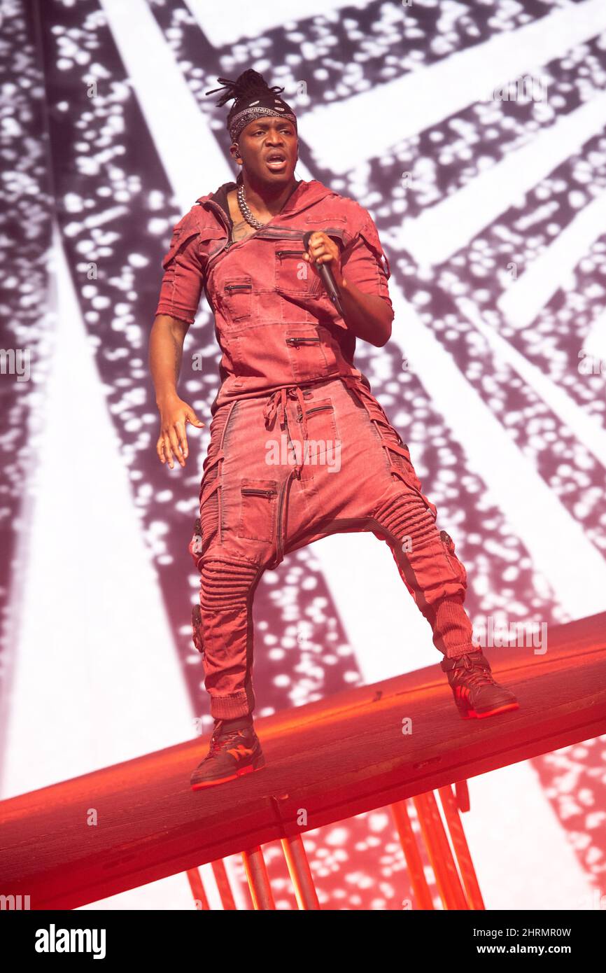 London, UK. 26 February 2022. KSI performing at Wembley Arena in London ...