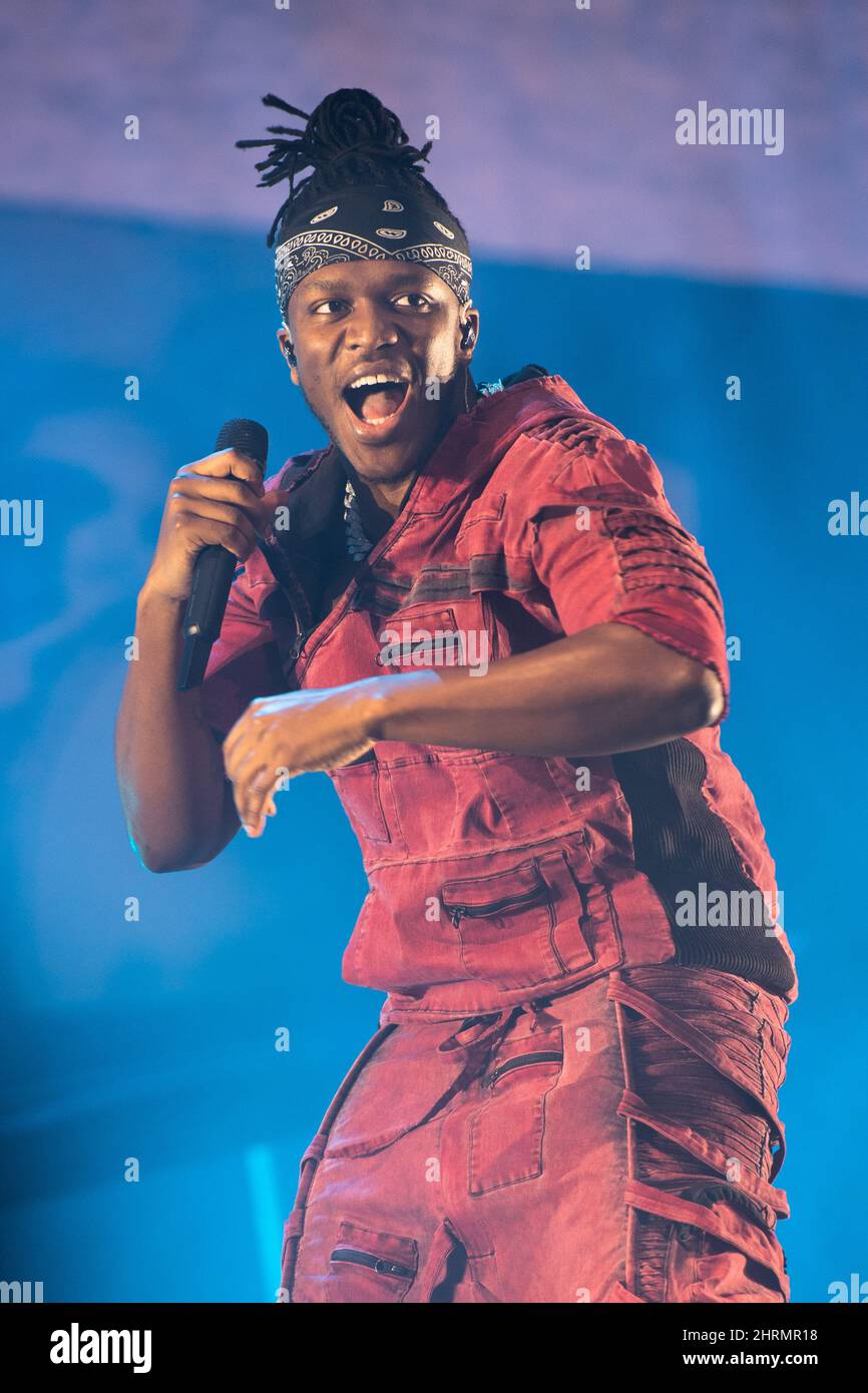London, UK. 26 February 2022. KSI performing at Wembley Arena in London ...