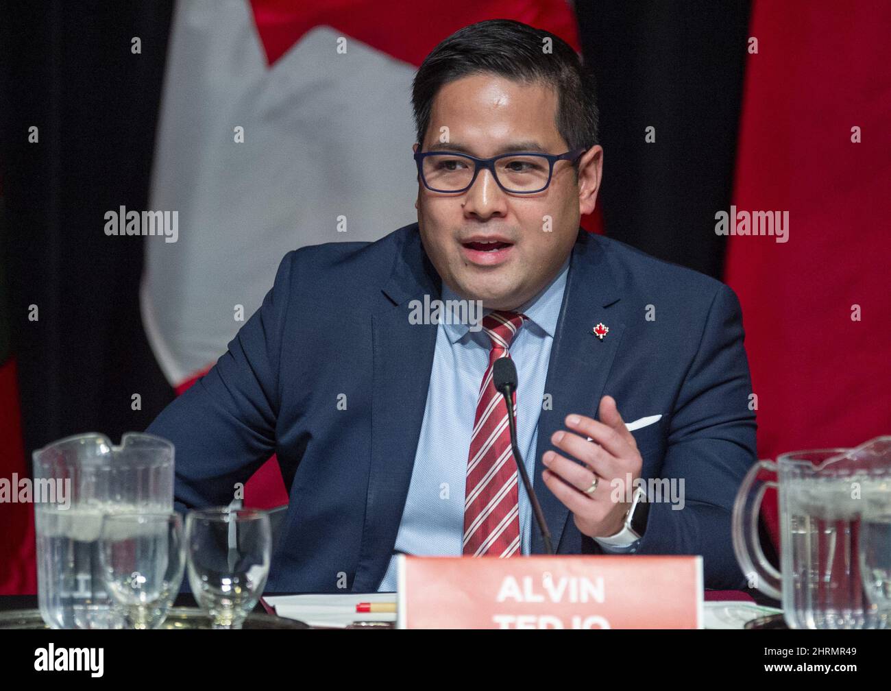 Ontario Liberal Party leadership candidate Alvin Tedjo participates in ...