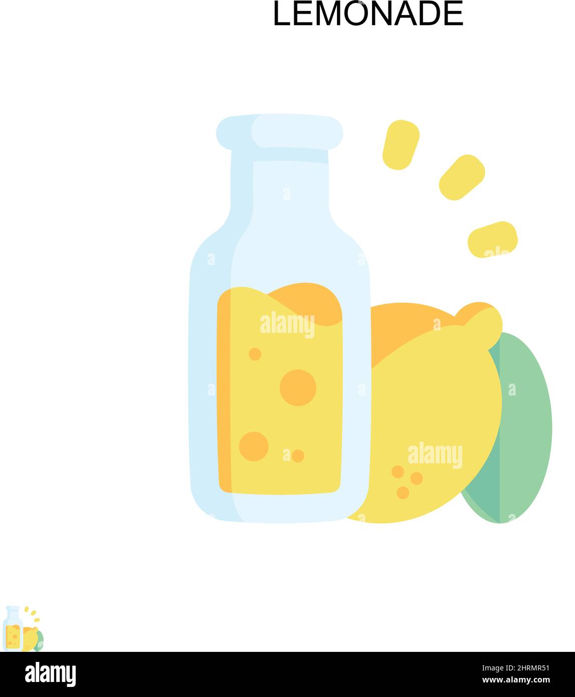 Lemonade Simple vector icon. Illustration symbol design template for ...