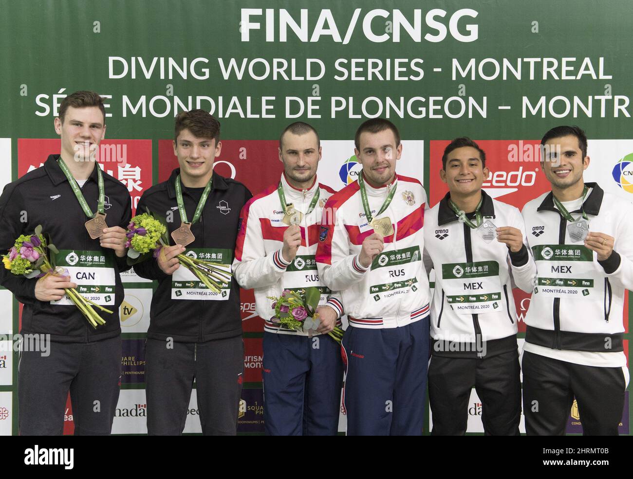 Canada's Vincent Riendeau and Nathan Zsombor-Murray, left to right ...