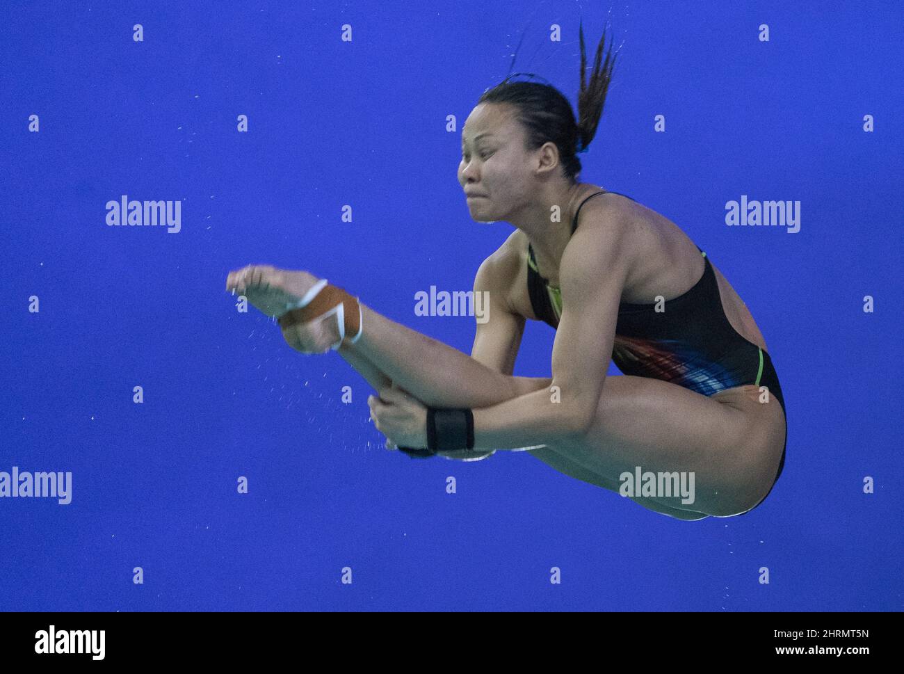 Pandelela Pamg of Malaysia performs a dive in the women 10 metre ...