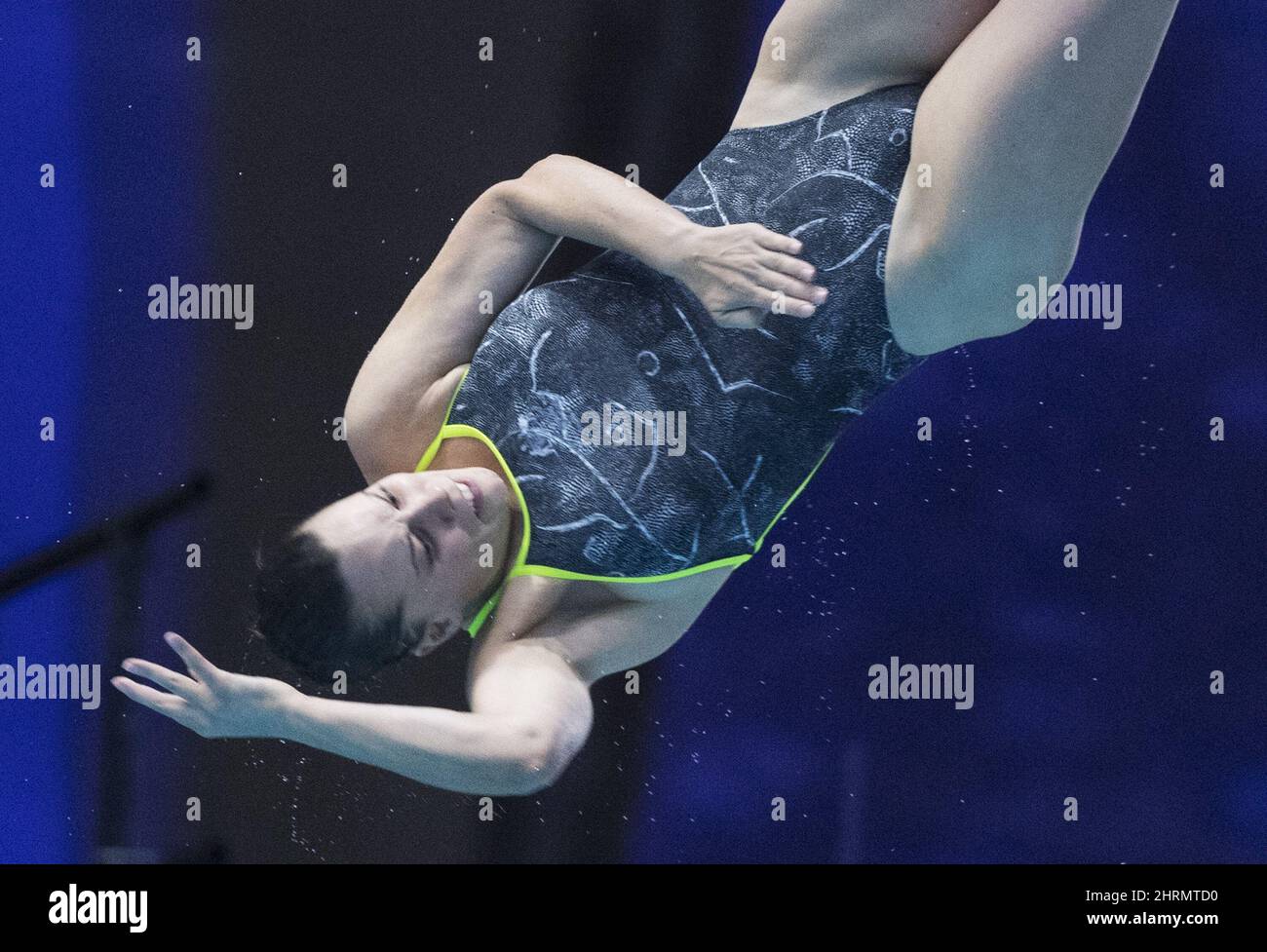 Anabelle Smith of Australia performs a dive during the women's 3-metre ...