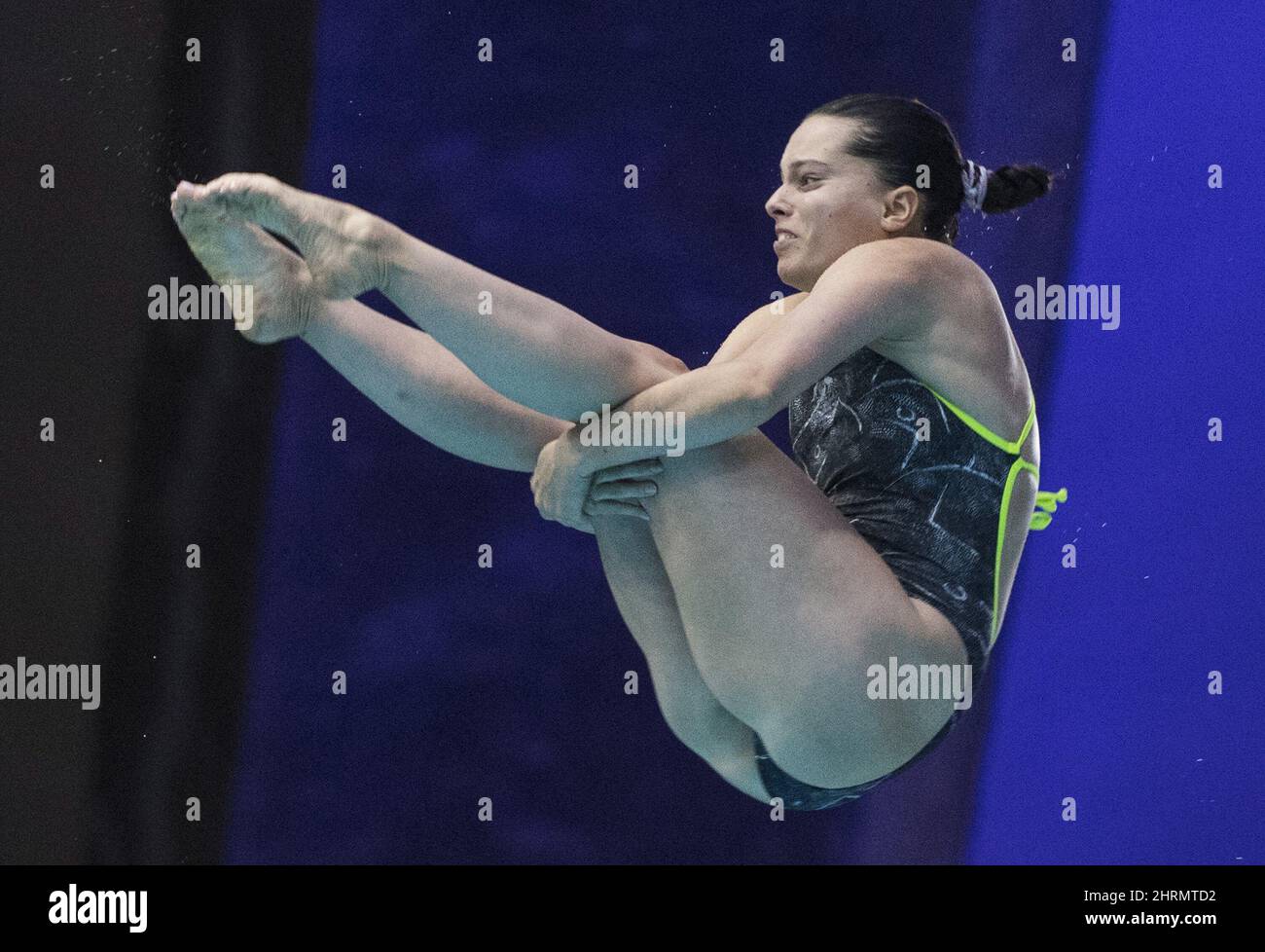 Anabelle Smith of Australia performs a dive during the women's 3-metre ...
