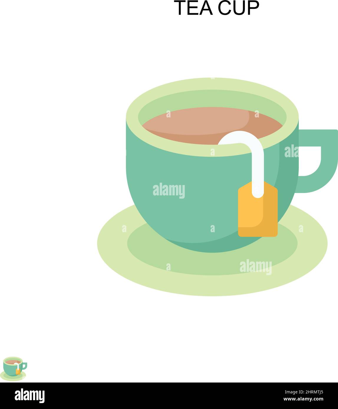 Tea cup Simple vector icon. Illustration symbol design template for web ...