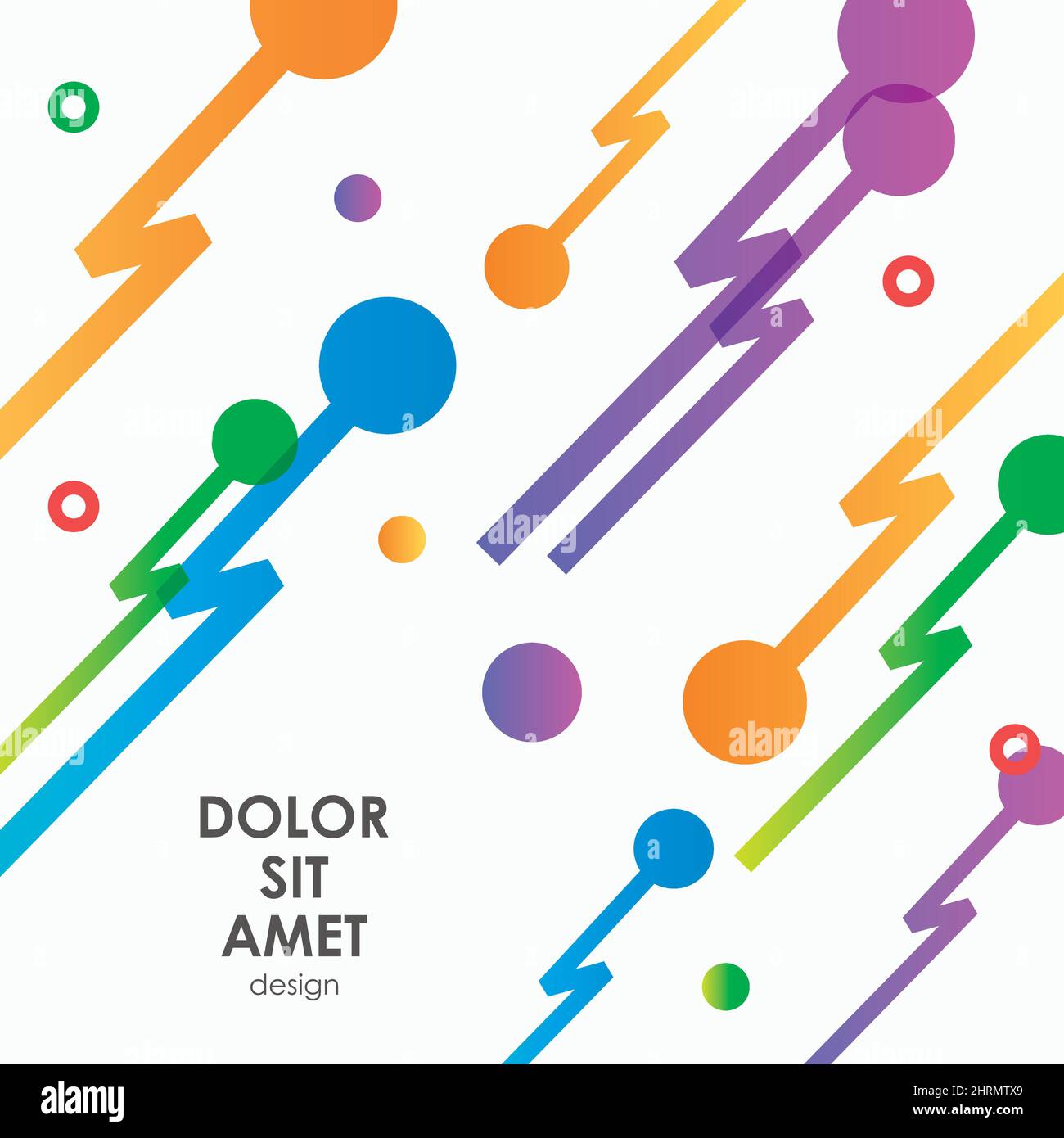 Abstract background with zip line and dots Stock Vector Image & Art - Alamy