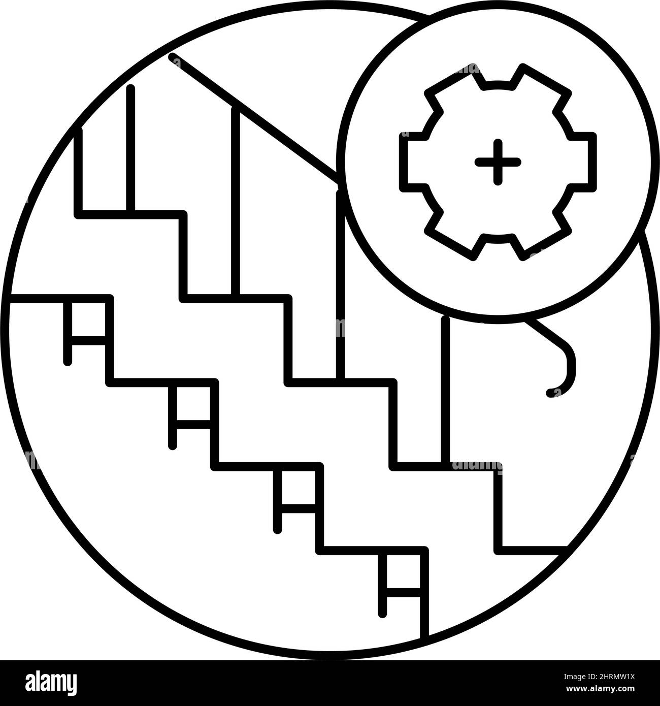 stair installation line icon vector illustration Stock Vector Image ...