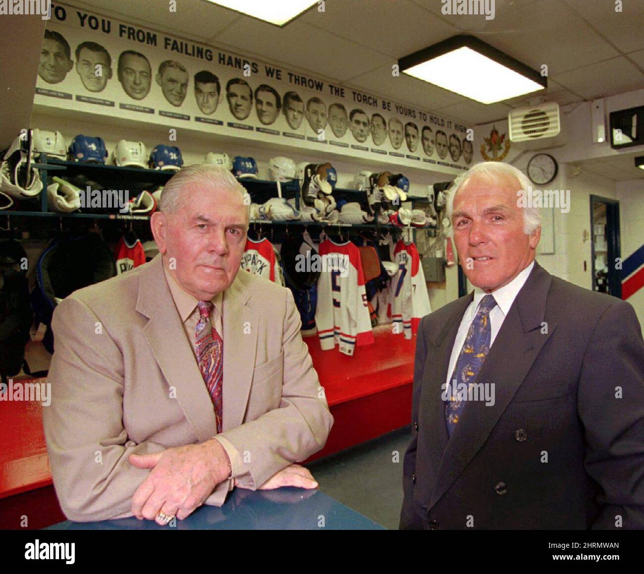 Maurice (Rocket) Richard, left, and his brother Henri (Pocket Rocket ...