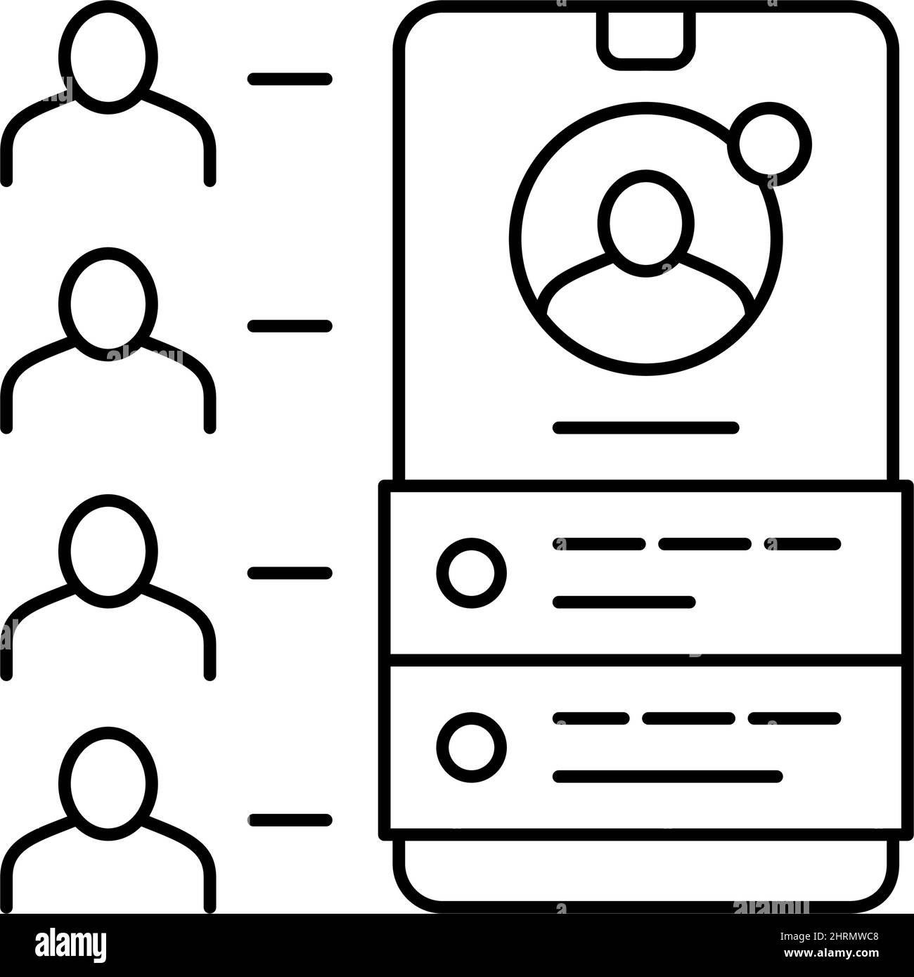 networking application line icon vector illustration Stock Vector Image ...