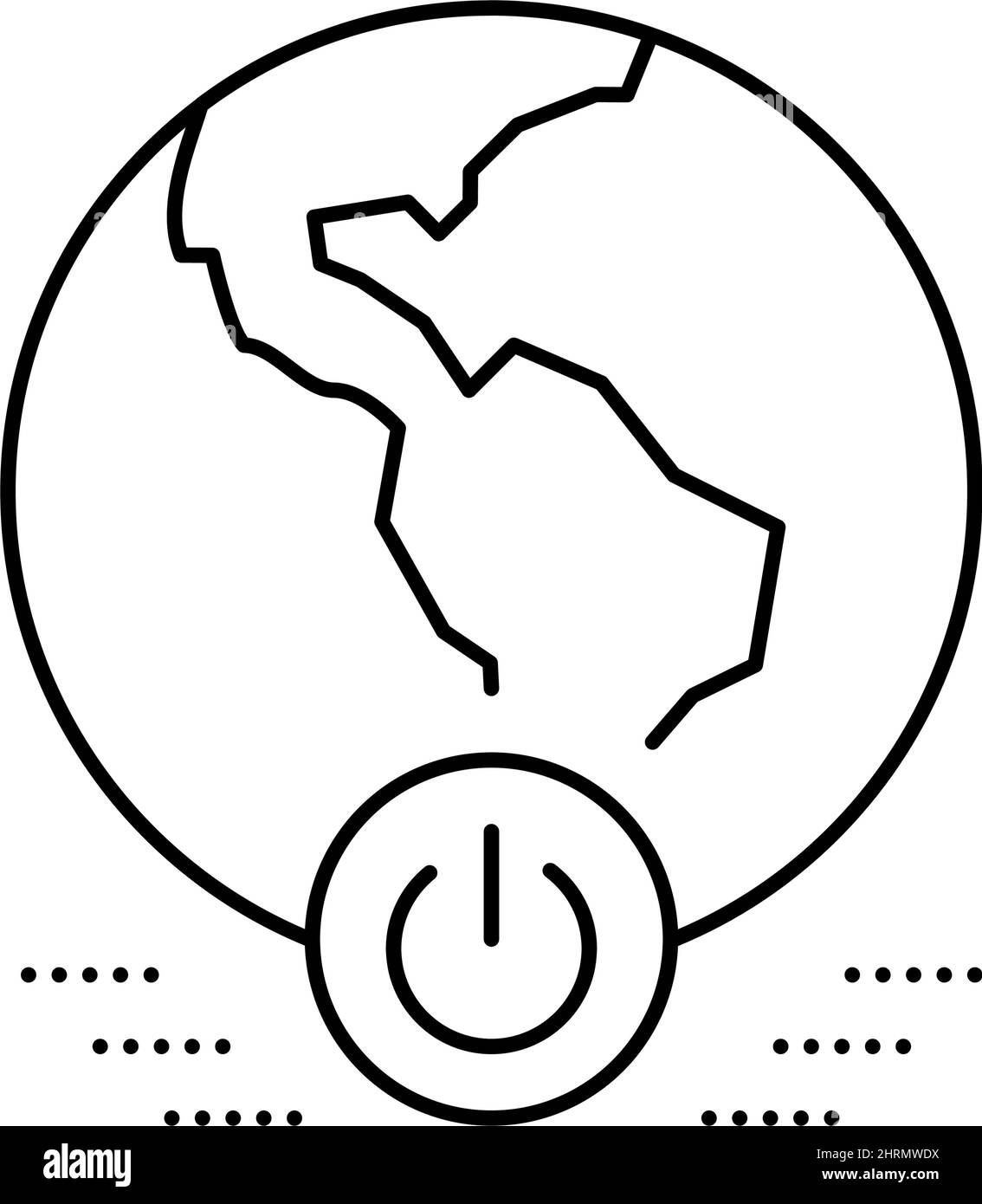 world energy saving line icon vector illustration Stock Vector Image ...