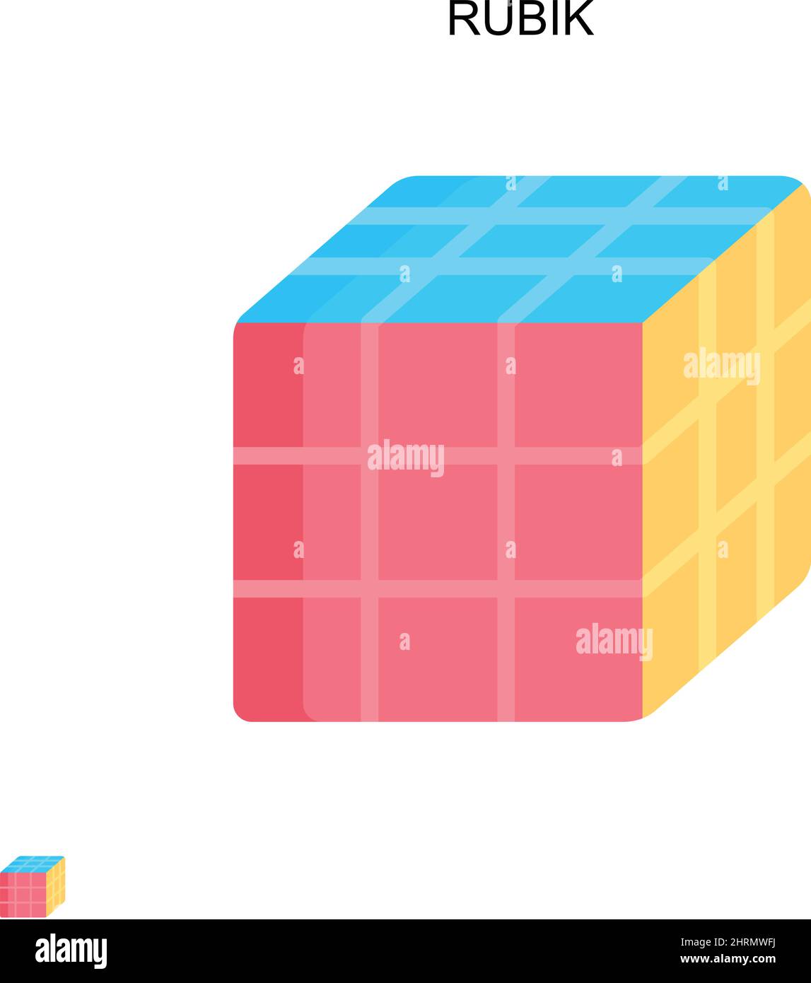 Rubik Simple vector icon. Illustration symbol design template for web ...