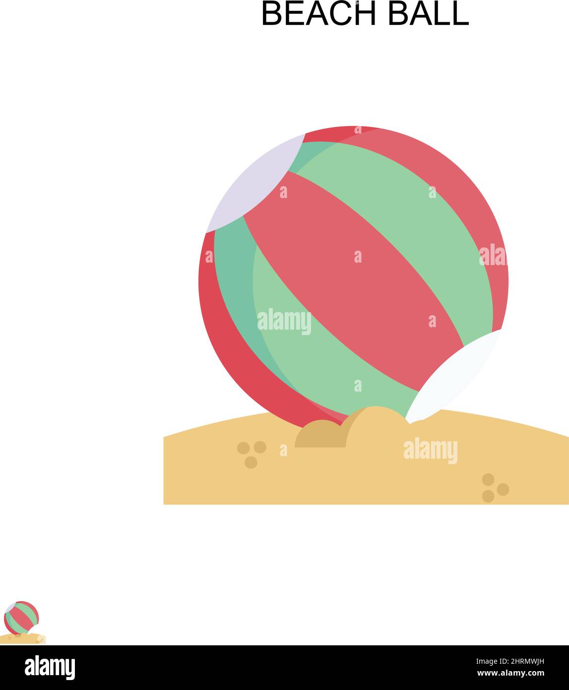 Beach ball Simple vector icon. Illustration symbol design template for ...