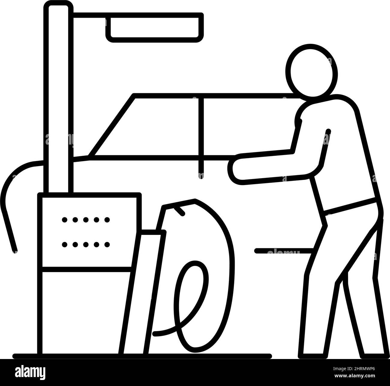 machine for car wash line icon vector illustration Stock Vector Image ...