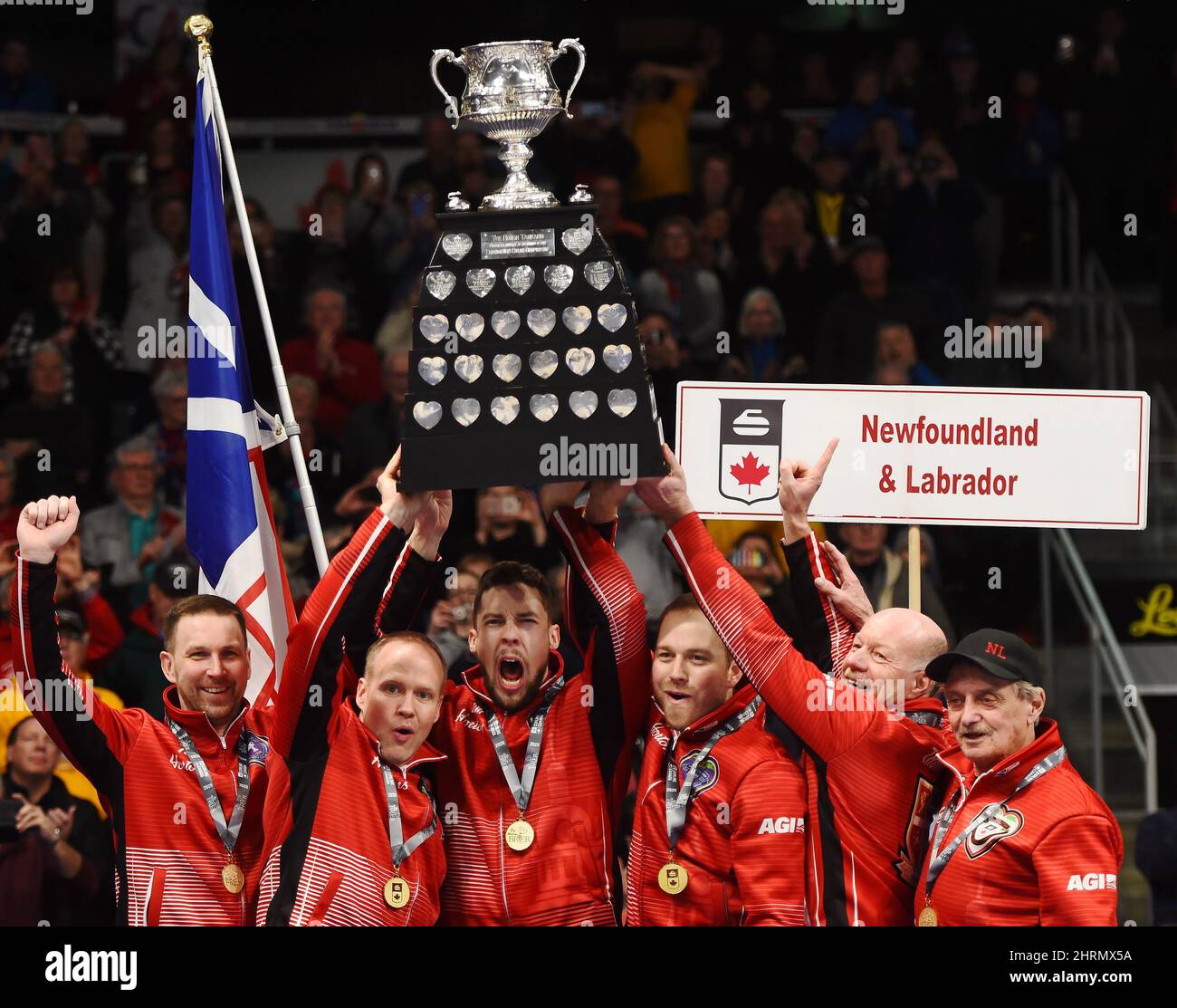 Team Newfoundland and Labrador skip Brad Gushue, left to right, third ...