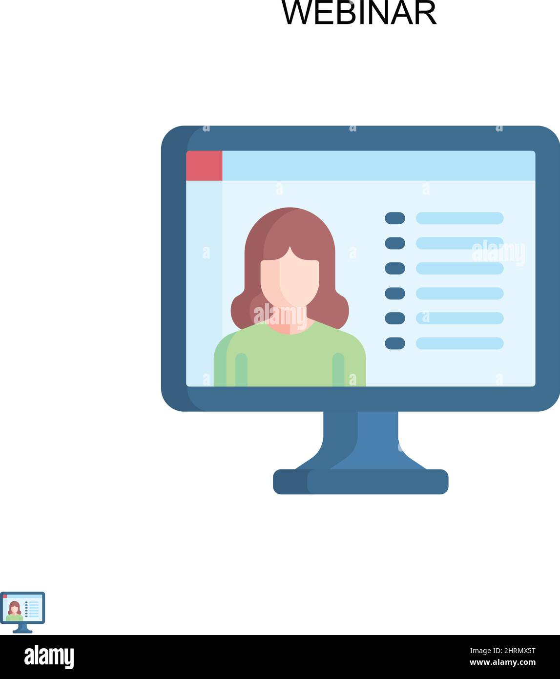 Webinar Simple vector icon. Illustration symbol design template for web ...