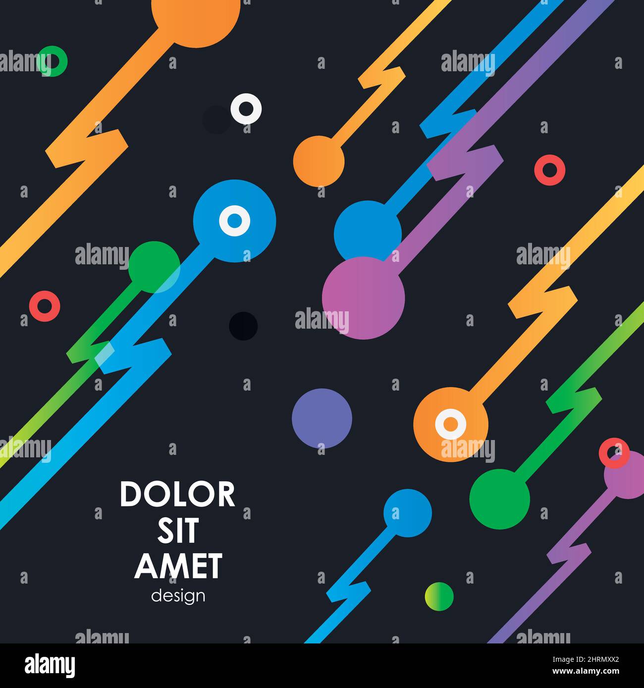 Abstract background with zip line and dots Stock Vector Image & Art - Alamy