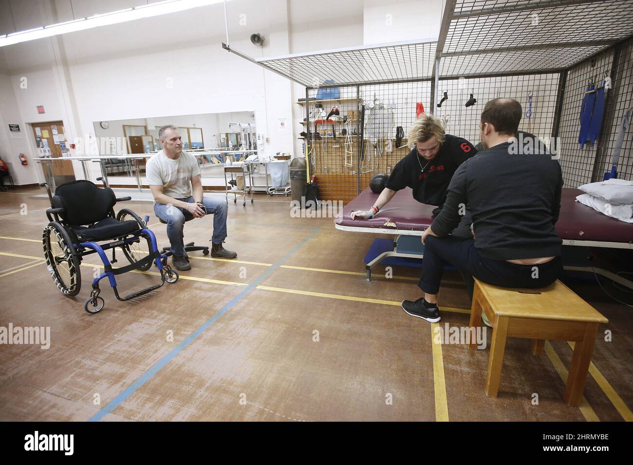Reese Ketler, who was paralyzed during a hockey game in December, works ...