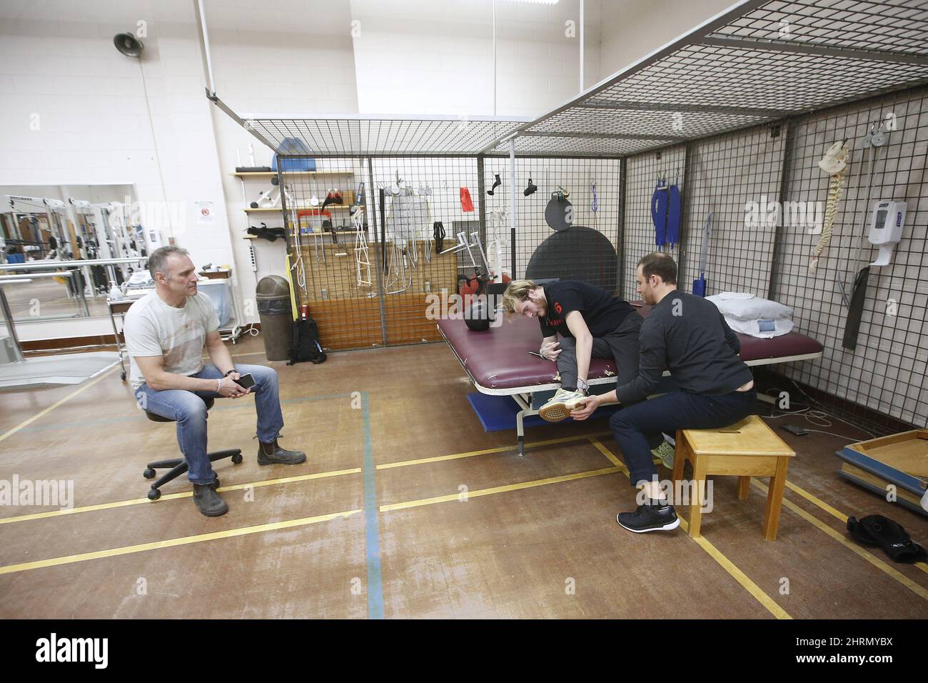 Reese Ketler, who was paralyzed during a hockey game in December, works ...