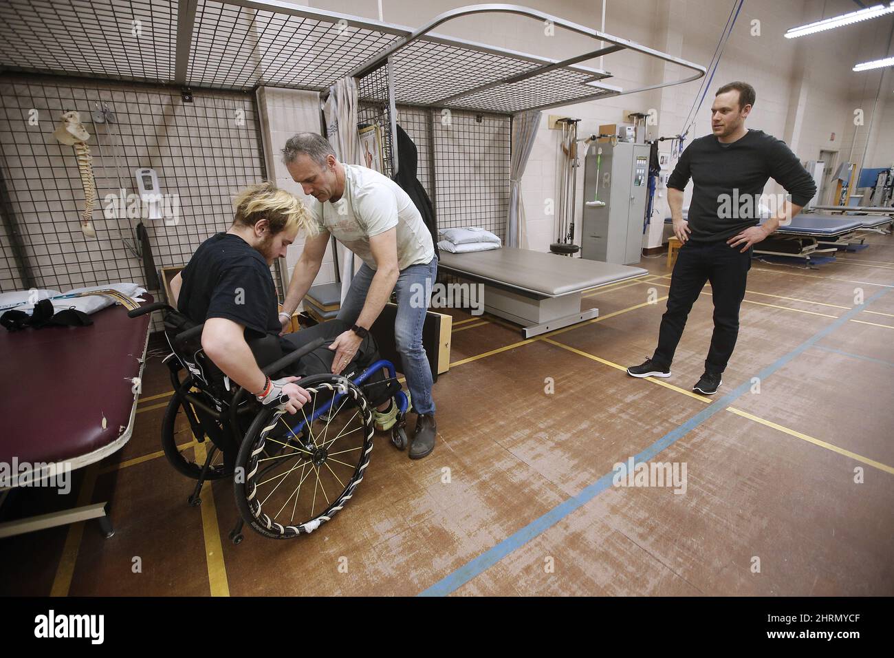 Reese Ketler, a 19 year old who was paralyzed during a hockey game in ...