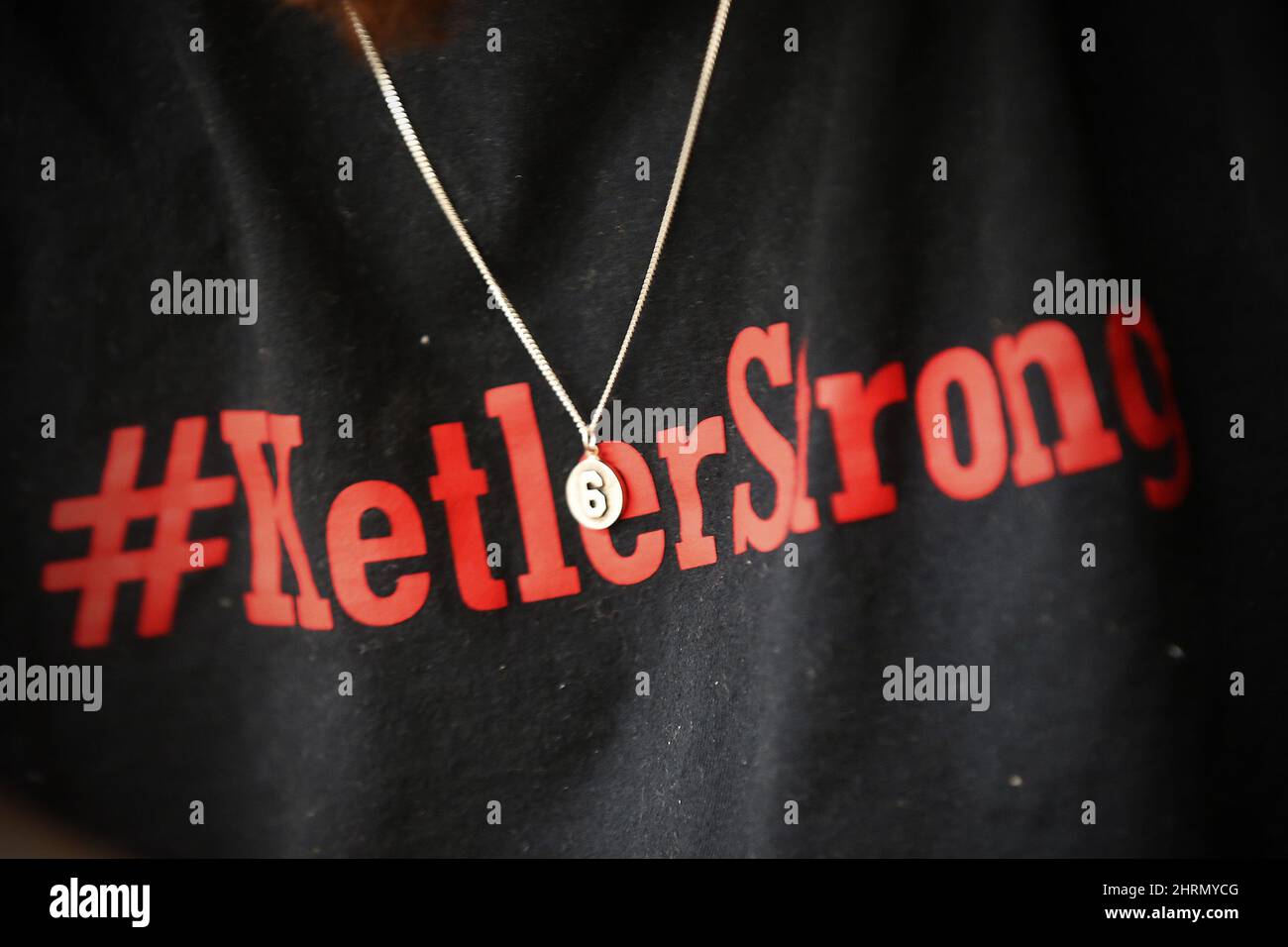 Reese Ketler, who was paralysed during a hockey game in December, wears ...