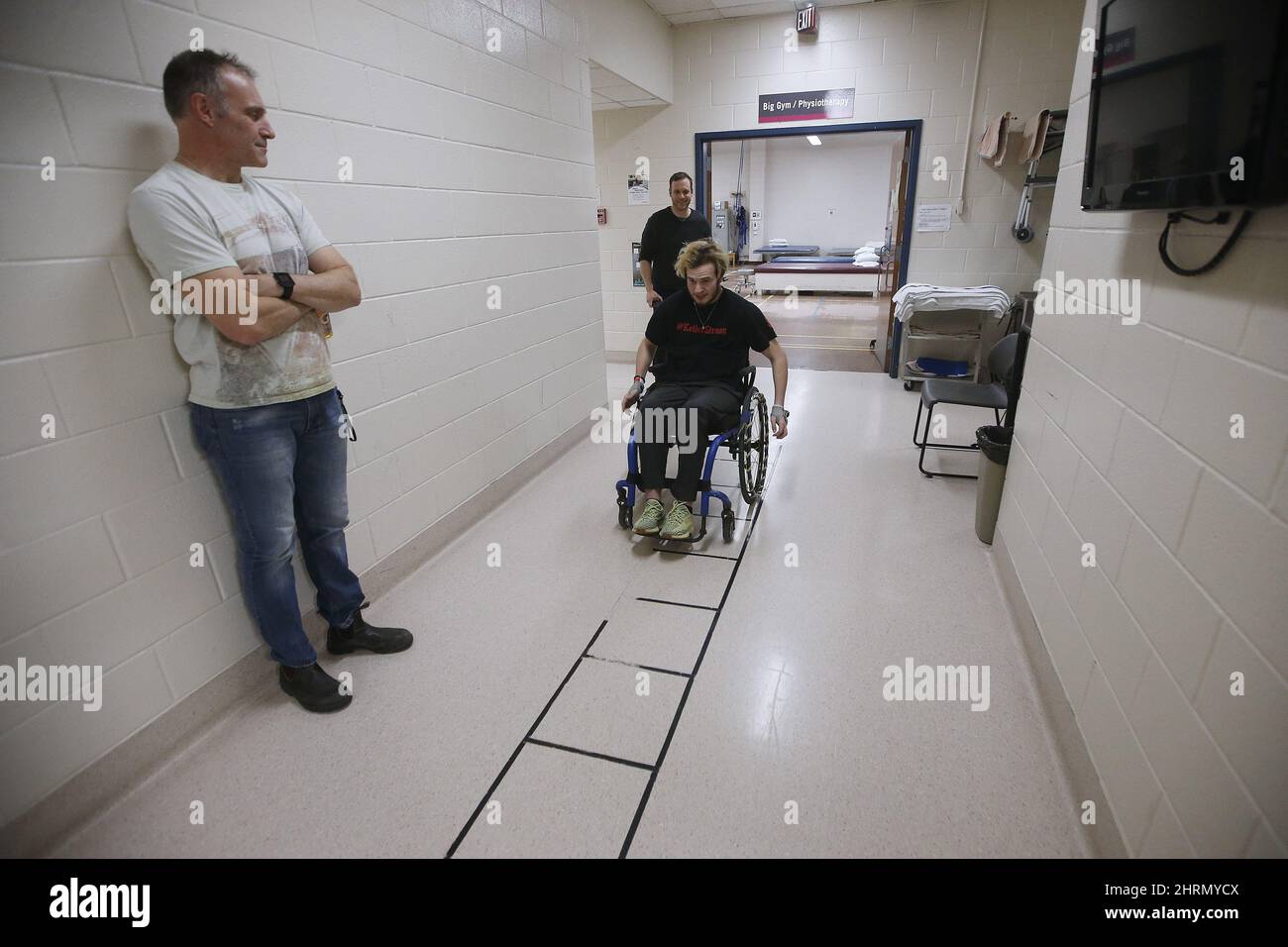 Reese Ketler, who was paralyzed during a hockey game in December, makes ...