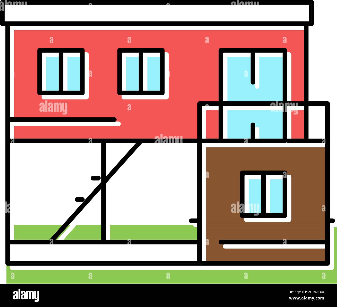 container home color icon vector illustration Stock Vector Image & Art ...
