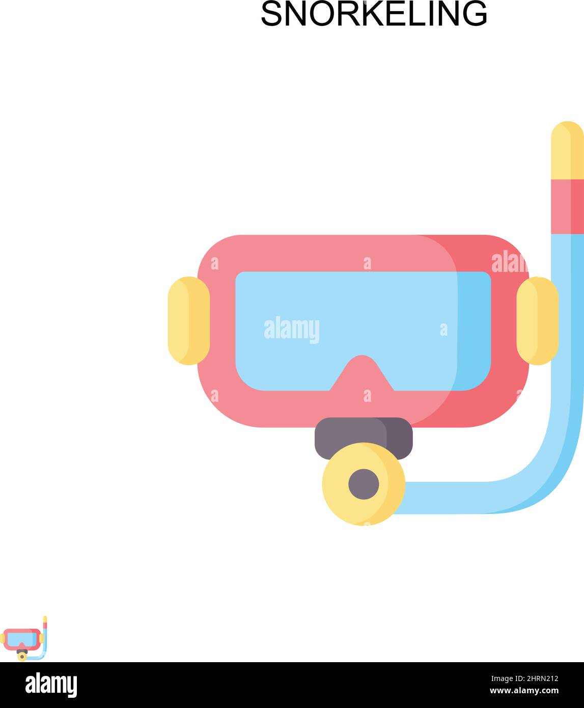 Snorkeling Simple vector icon. Illustration symbol design template for ...